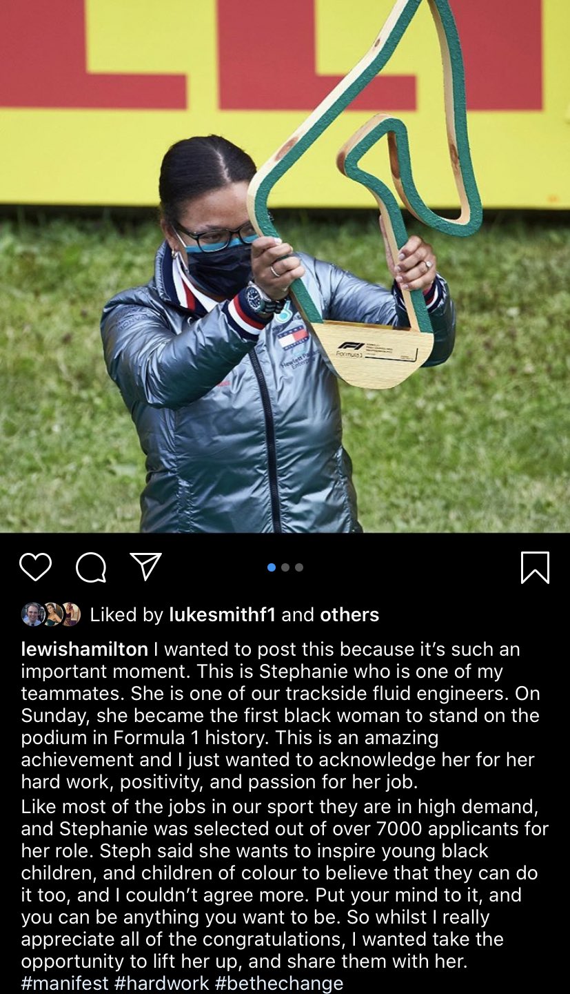 Stephanie Travers makes history as the first Black Woman to stand on F1 ...